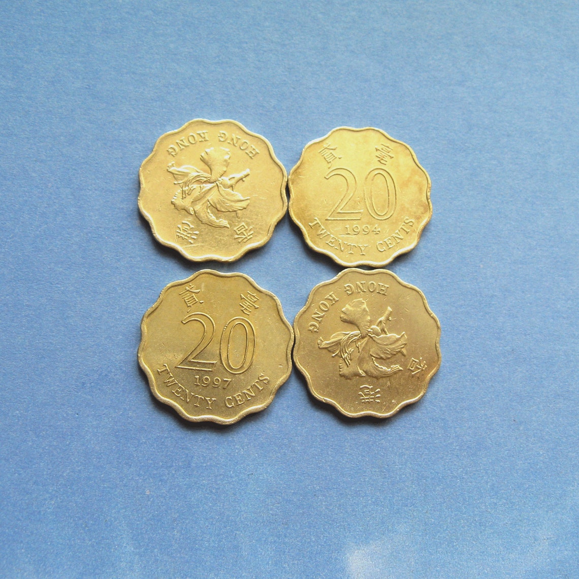 Hong Kong Coin Set: Vintage Cents and Dollars, Collectible Currency - Etsy