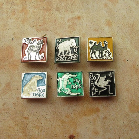 Zoo Pins Wild Animal Pins Zoo Brooches Animal Lover | Etsy