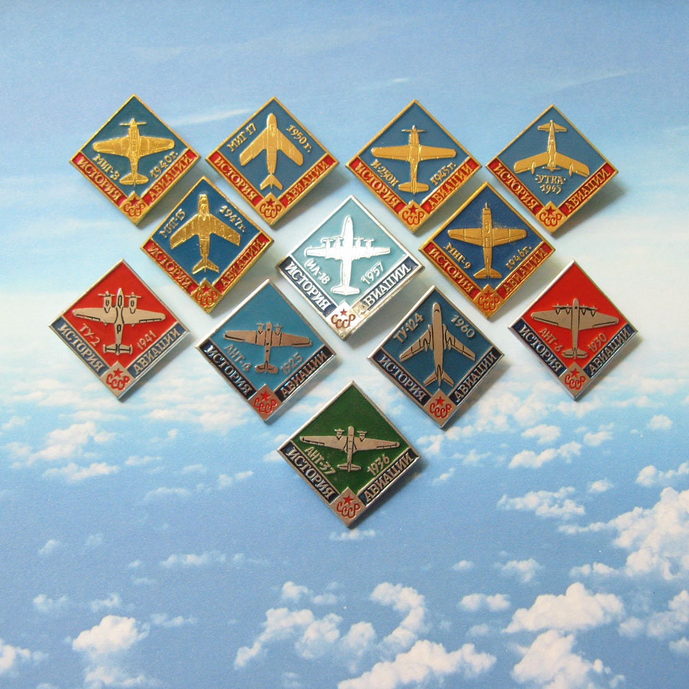 Soviet Airplane Pins Airplane Theme Air Force Pin Airplane - Etsy