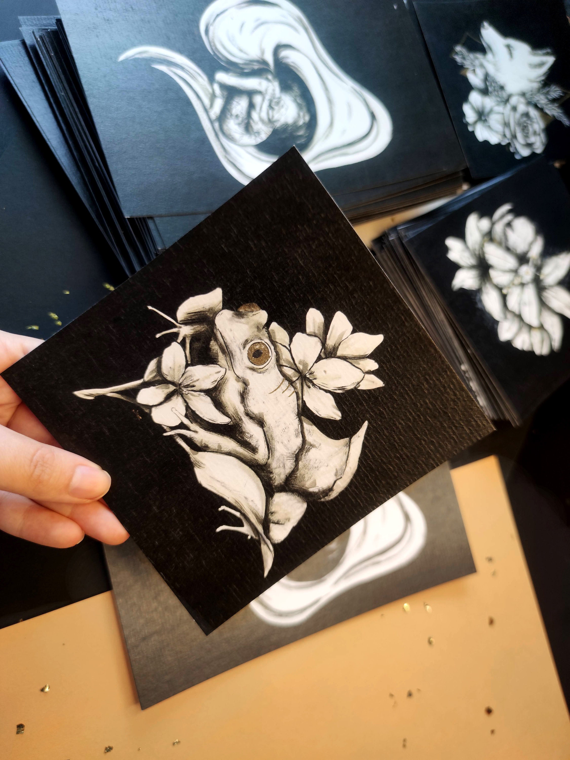 Animal Portrait Ink Illustration, Spiritual Animal Composition Drawing ...