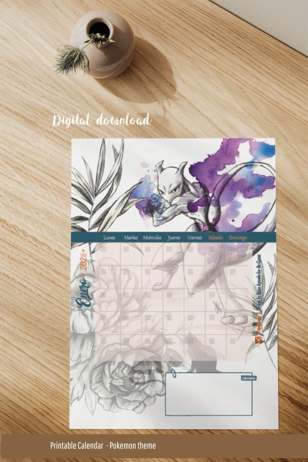 Printable Universal Downloadable Calendar With Pokemon Fan Art ...