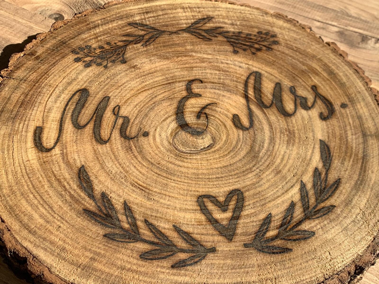 Wood Slices Rustic Wood Slice Plate / Cake Stand - 5 Size Choices For ...