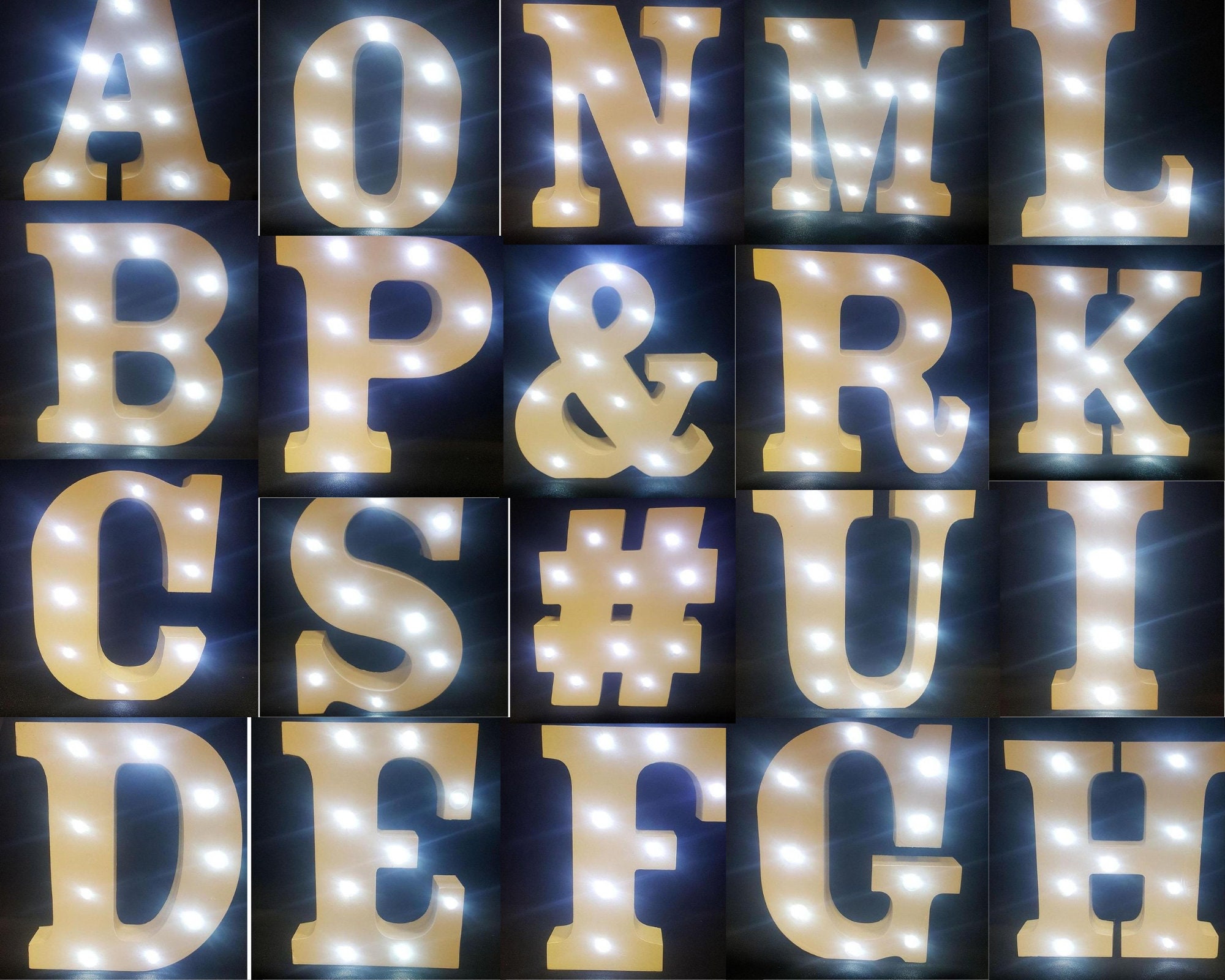 LED Letters 15cm Height Battery Operated Sign Home Wedding - Etsy UK