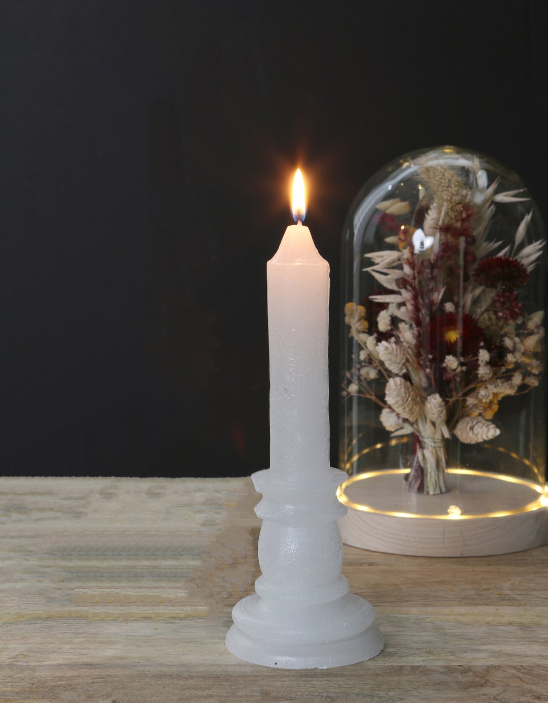 Rustic Taper Candles 20cm Tall Various Colours Elegant Wedding Home ...