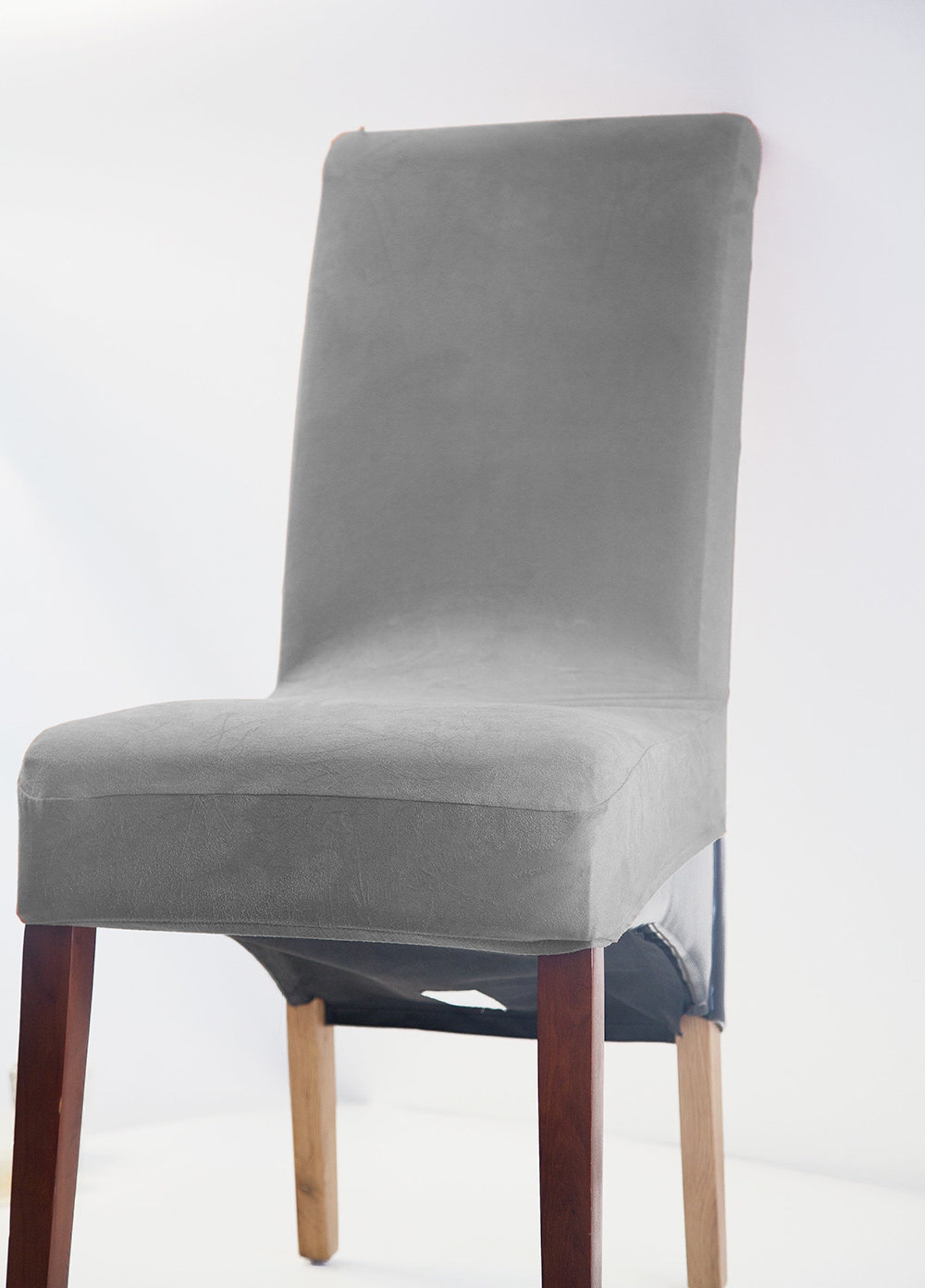 Suede Short Dining Chair Covers 3 Colours Christmas Living - Etsy UK