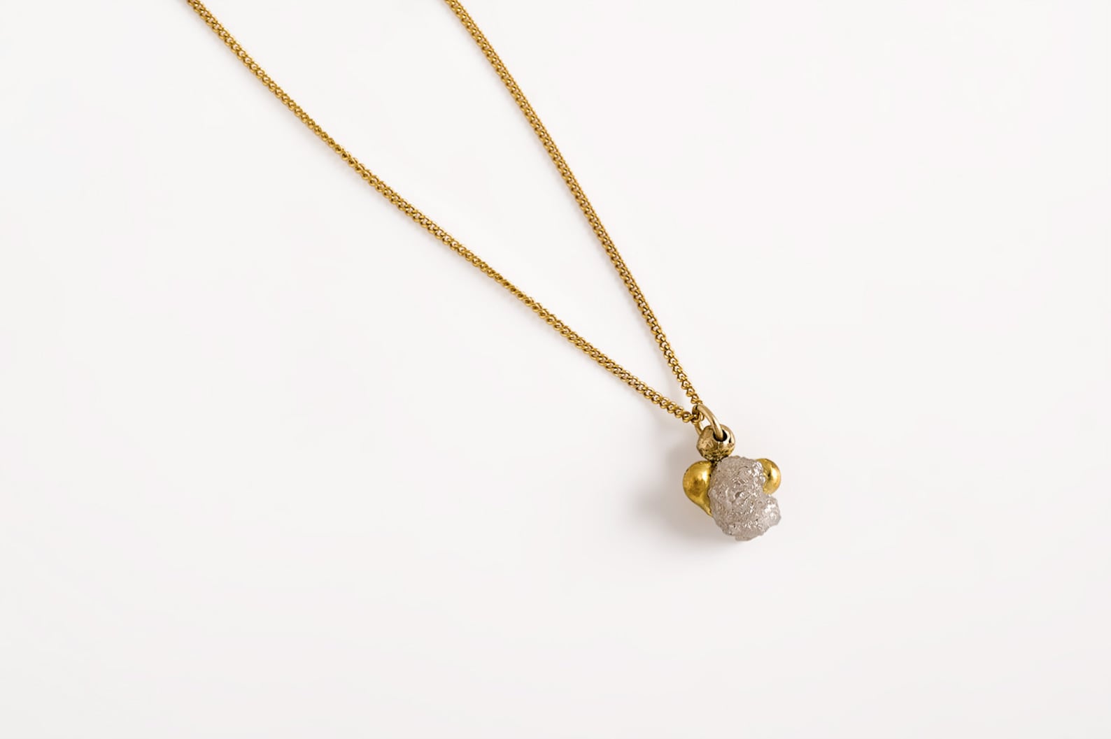 Rough Diamond Necklace, Raw Diamond Pendant, Floating Small Diamond ...