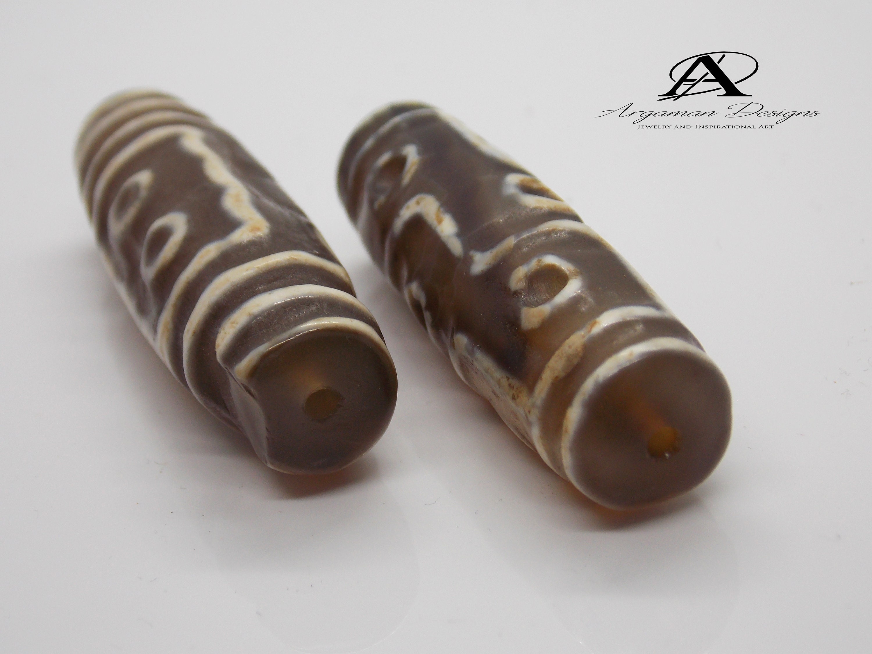 Pure Dzi Pair Natural Qualities Rare Antique Agate Jewel Earth | Etsy