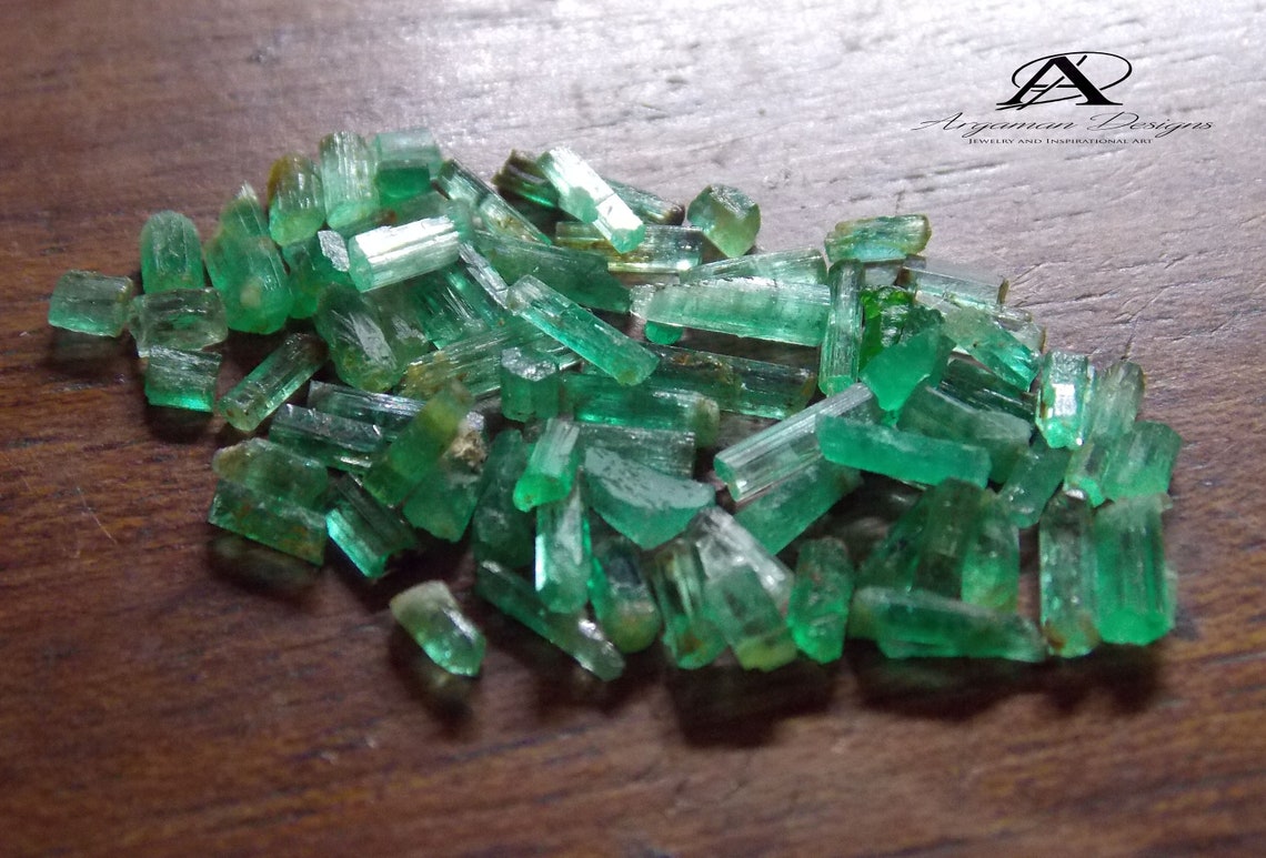 Natural Raw Green Hexagon Crystal Emerald | Etsy