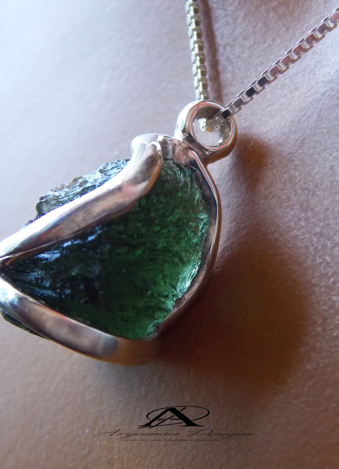 Large Exquisite Green Moldavite Pendant Ooak Natural - Etsy