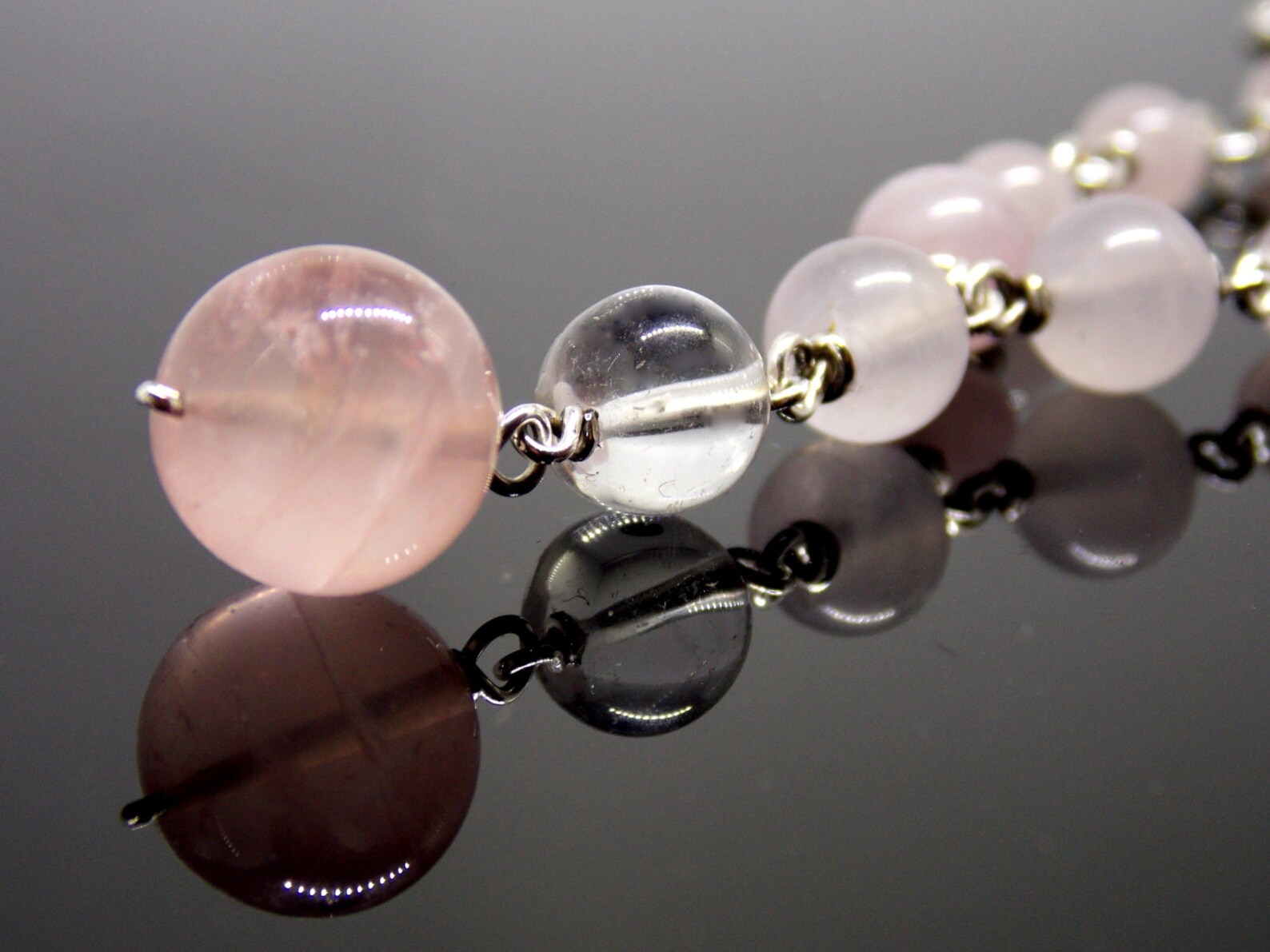 Pink crystal necklace crystal integrated Crystal Rose | Etsy