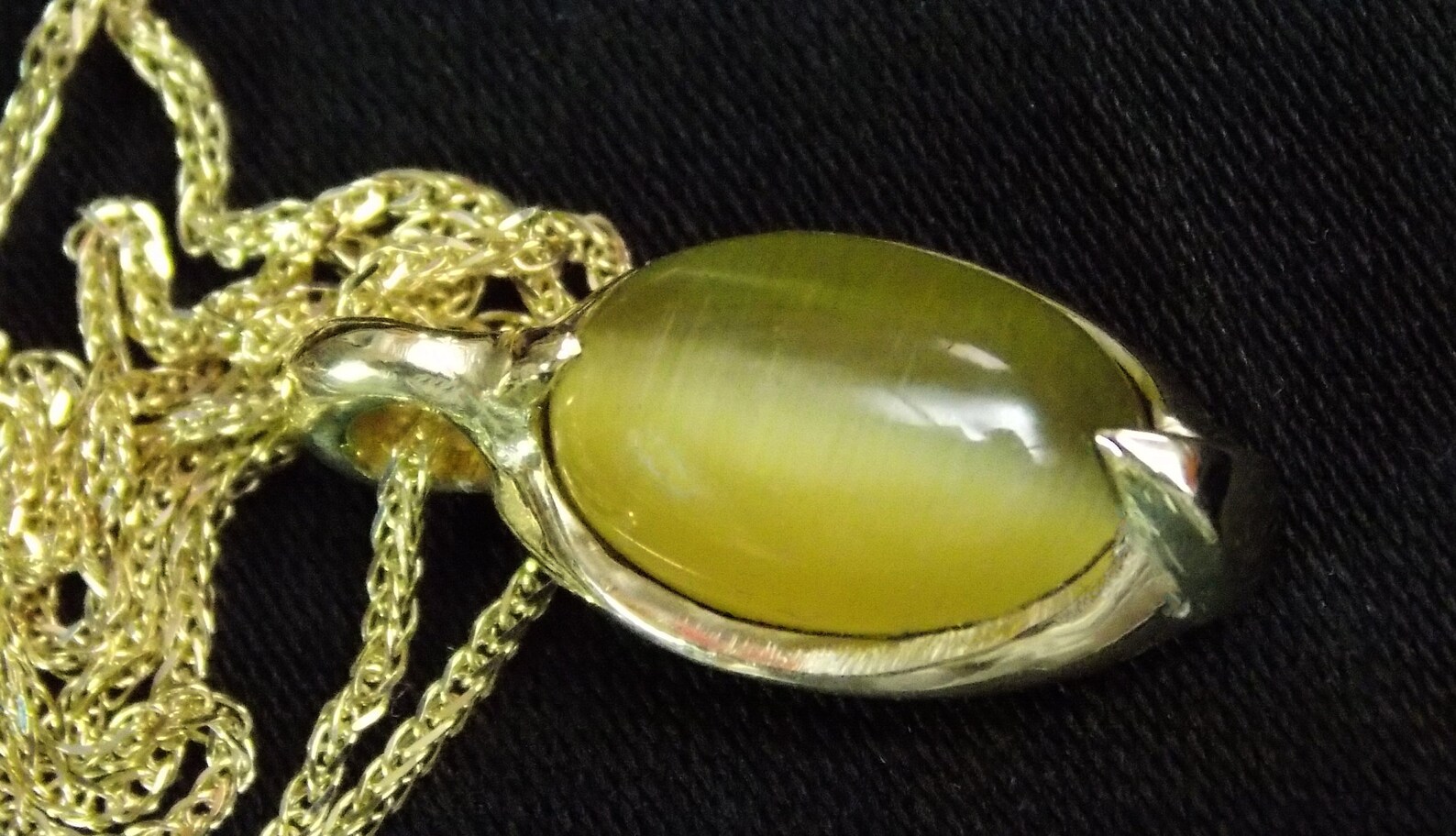 14 K Gold Cats Eye Pendant Natural Chrysoberyl Cats Eye | Etsy