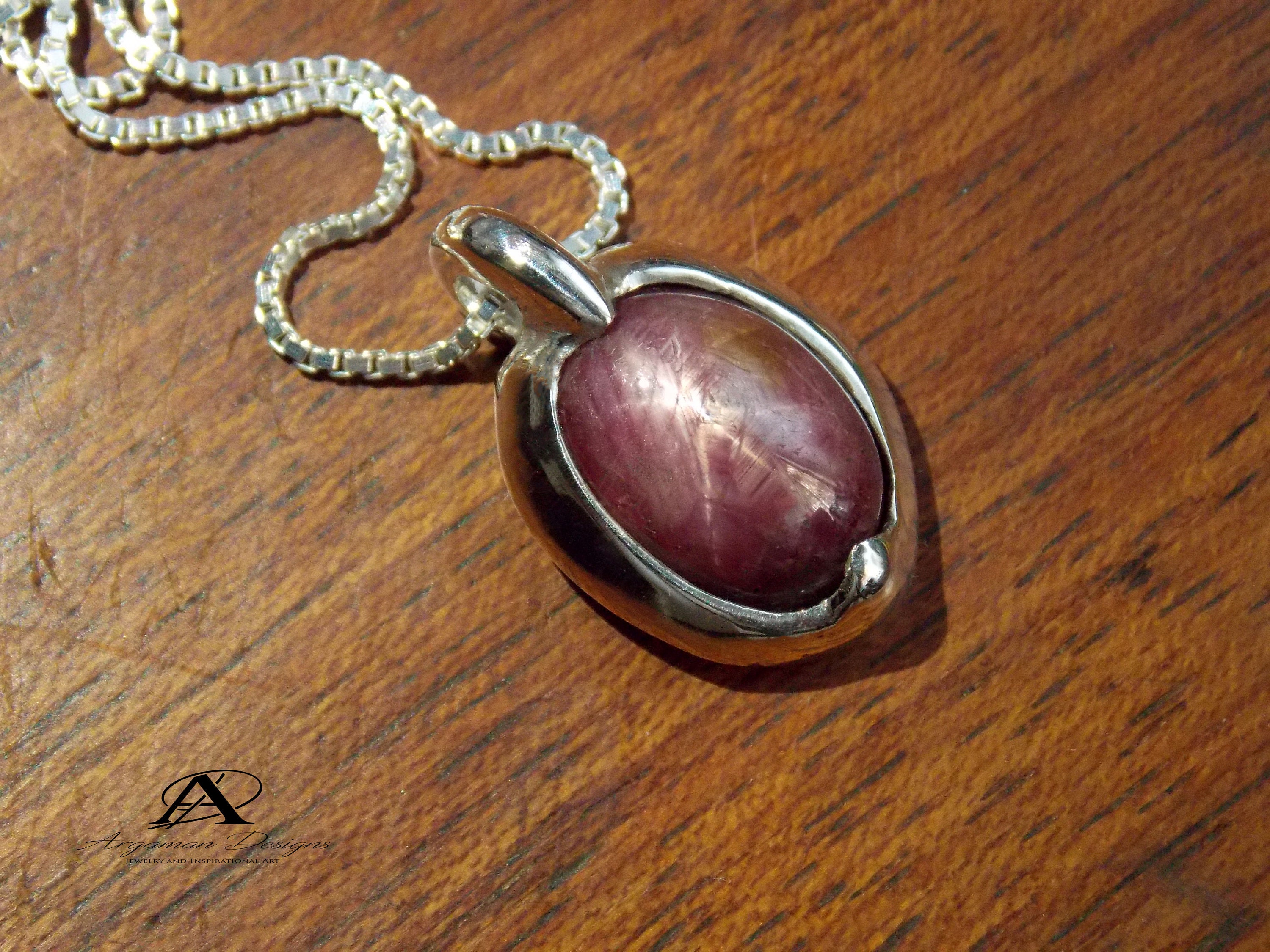Gorgeous Silver Natural Star Ruby Pendant That Elevates | Etsy
