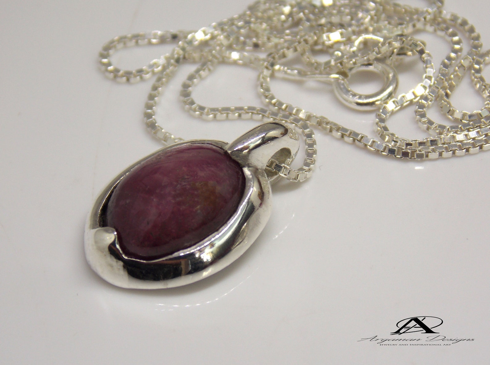 Gorgeous Silver Natural Star Ruby Pendant That Elevates | Etsy