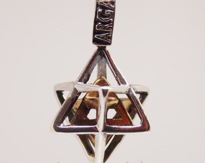 Silver and Gold 14K Merkaba Pendant 3d Star of David 3d - Etsy Israel