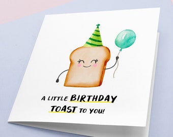 Happy Birthday Card Toast - Etsy