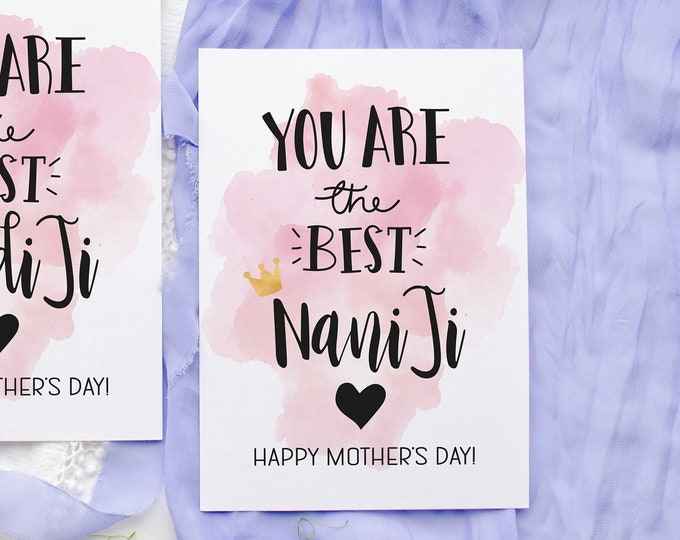 Punjabi Mother's Day Card for Nani Ji, Dadi Ji, Massi Ji, Masi Ji, Bhua ...