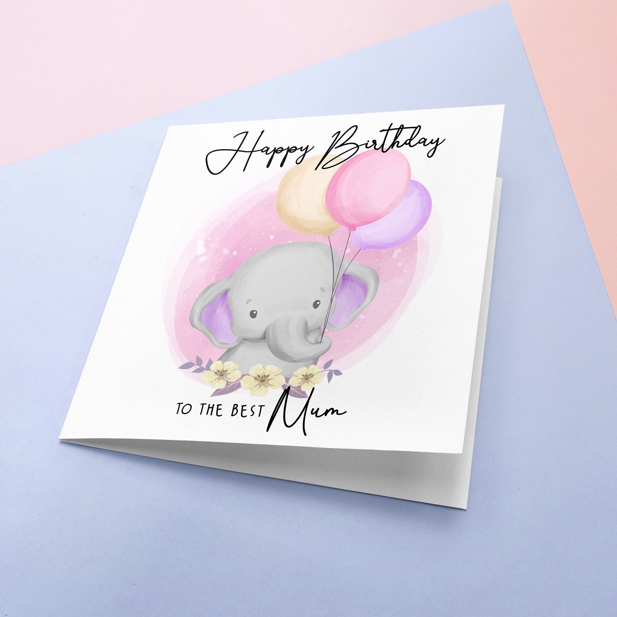 Happy Birthday Elephant Card