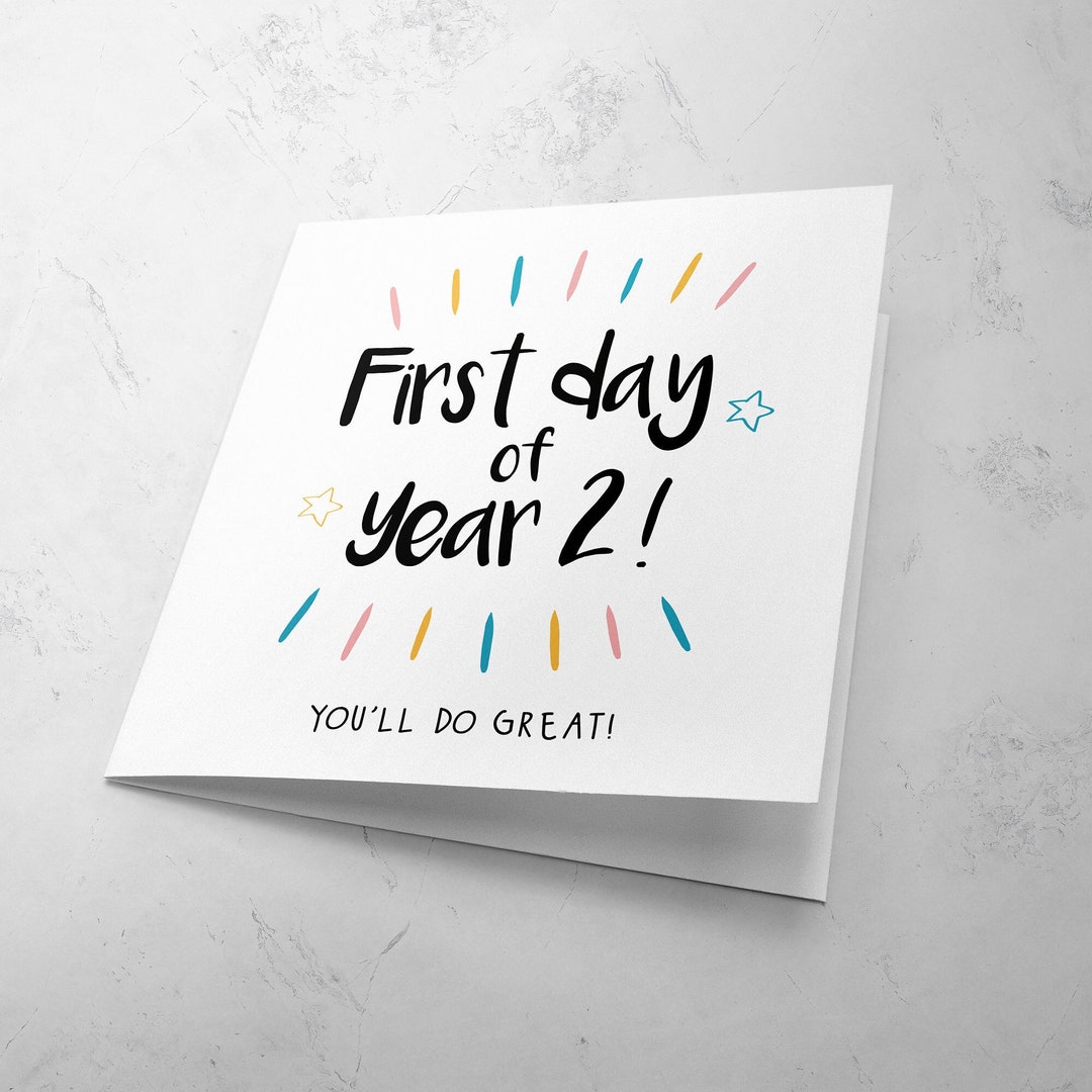 Good Luck at School Card Any Year Back to School Gift Year - Etsy