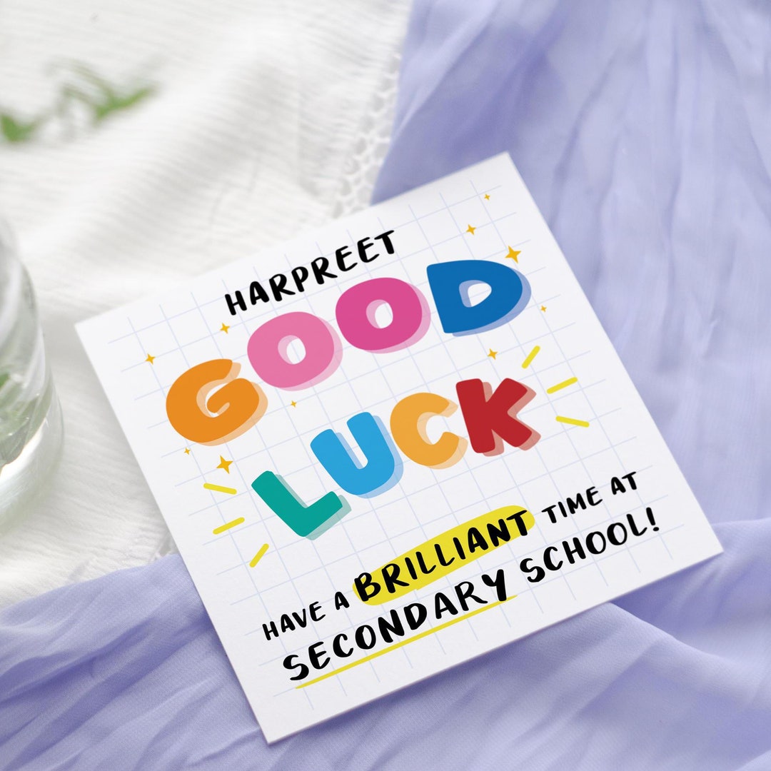 Good Luck at Secondary School Card | First Day at School | Secondary ...