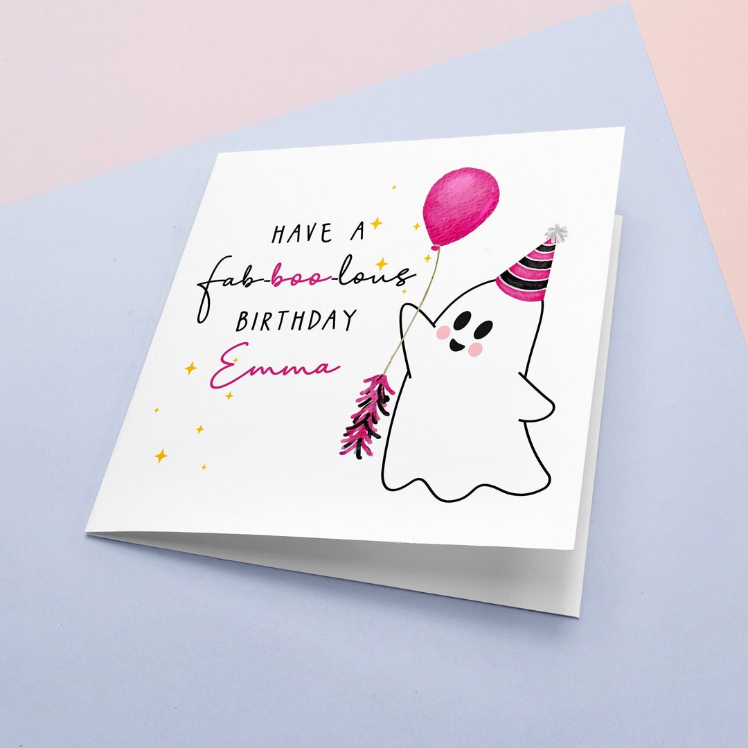 Halloween Birthday Card, Have a Fabulous Birthday, Personalised ...