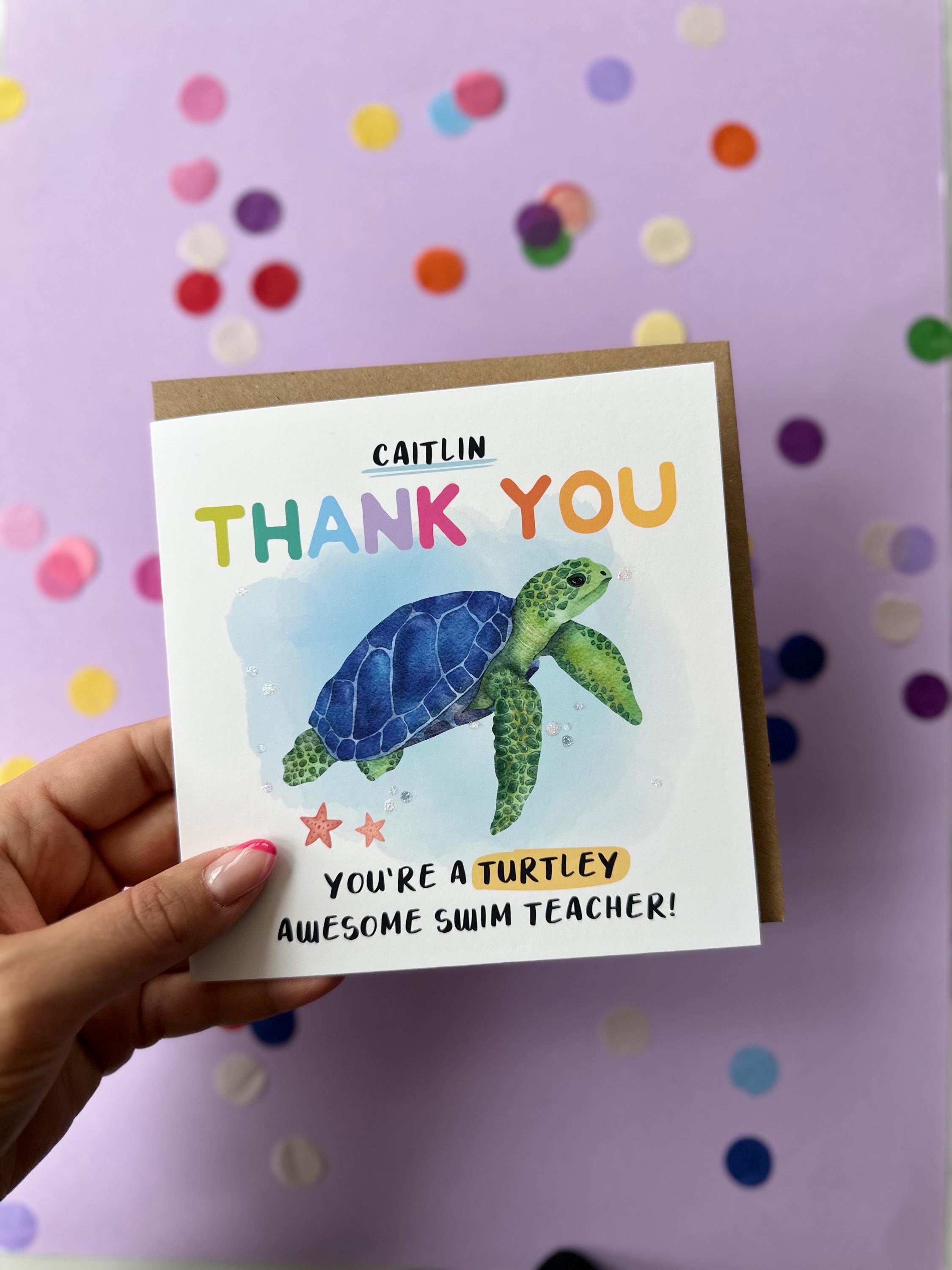 Thank You Swimming Teacher Card, Swim Teacher, Swim Instructor, Thank ...