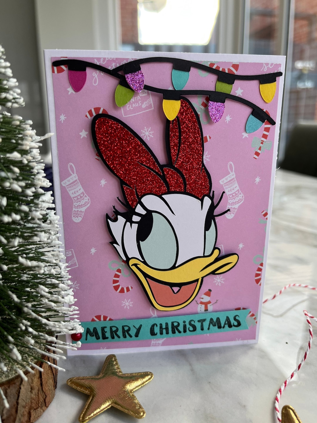 Handmade Disney Christmas Card | Daisy and Donald Duck | Mickey Minnie ...