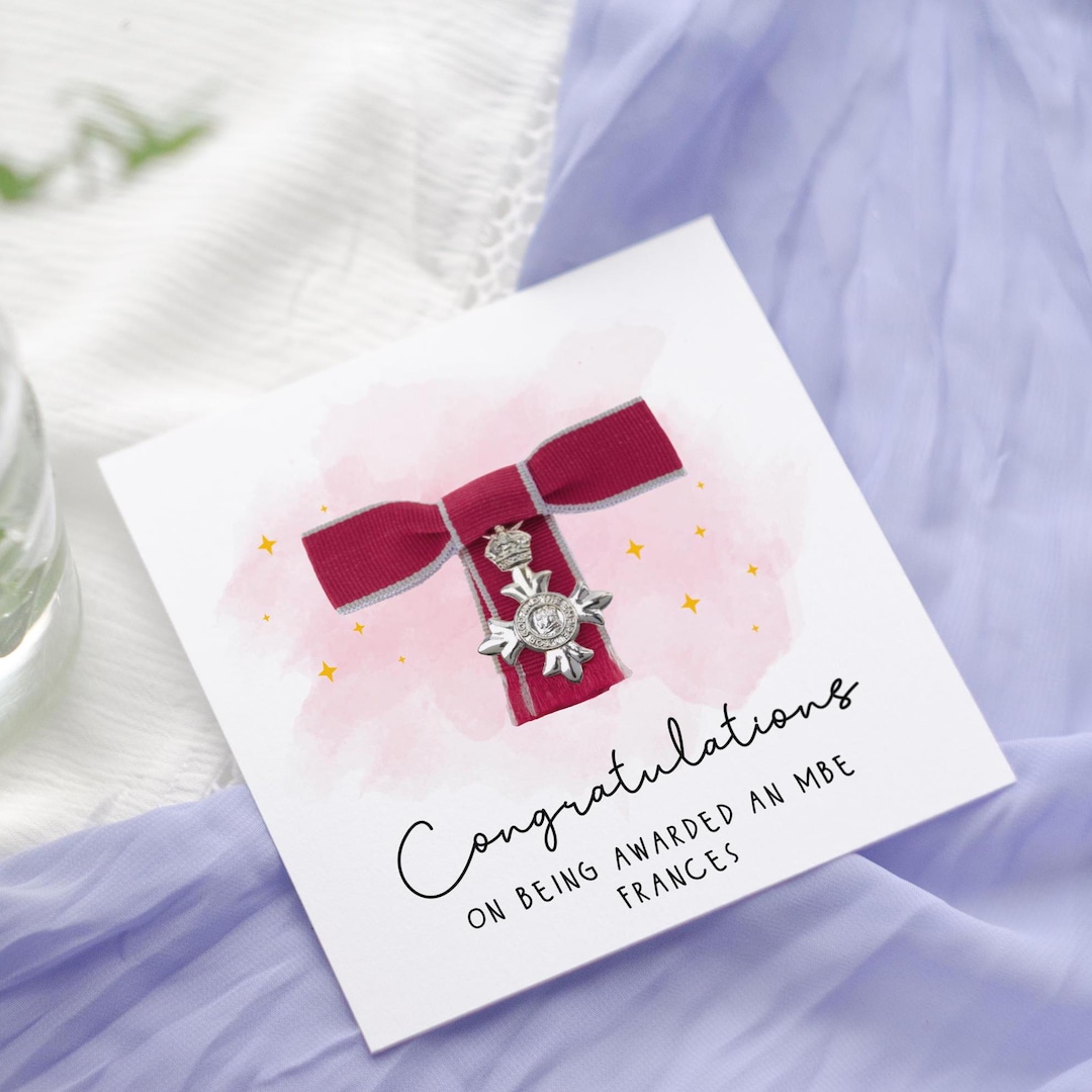 Congratulations on Being Awarded an MBE | BEM | OBE | Damehood ...