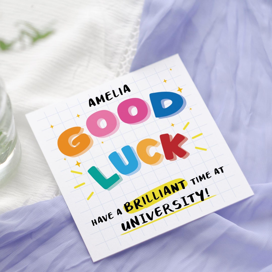 Good Luck at University Card | First Day at University | College | Post ...