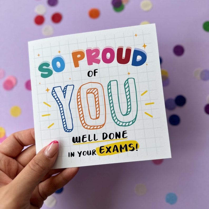 Personalised Well Done in Your Exams Card | Exams | Sats | so Proud of ...