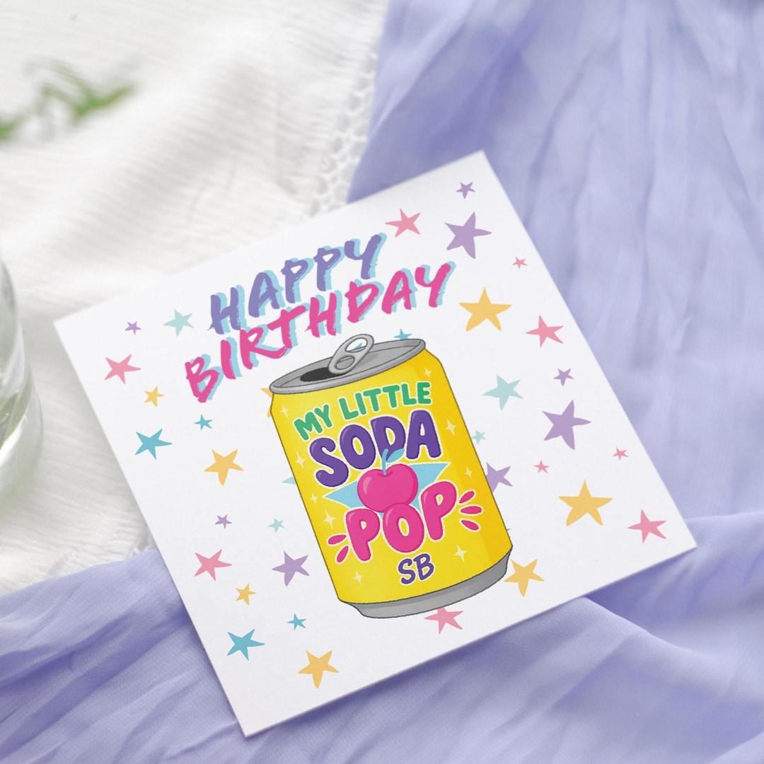 Soda Birthday Card: K Pop Demon Saja Style Birthday Card - Etsy