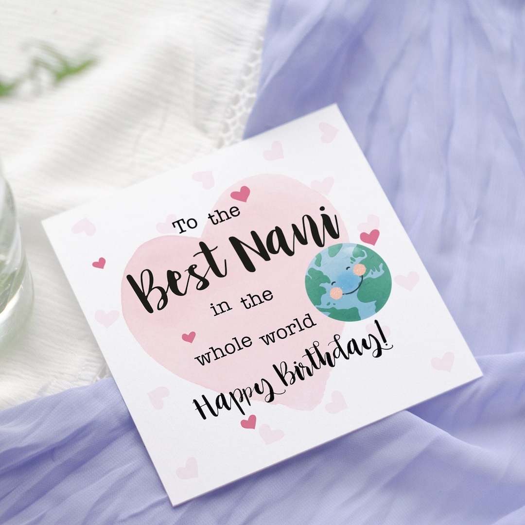 Best Nani Birthday Card | Whole Wide World | Card for Auntie | Pua ...