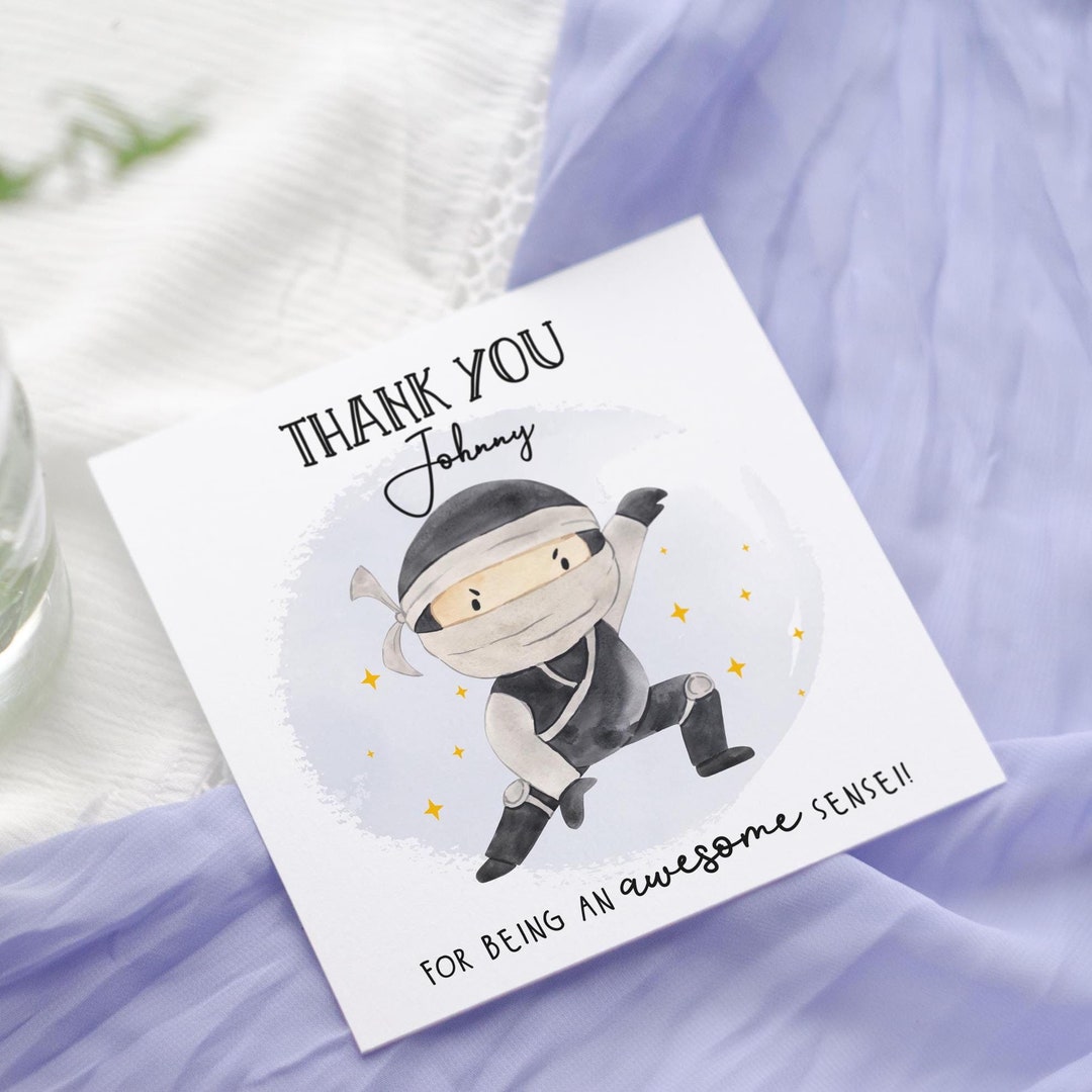 Thank You Martial Arts Teacher Card, Karate Teacher, Taekwondo, Thank ...