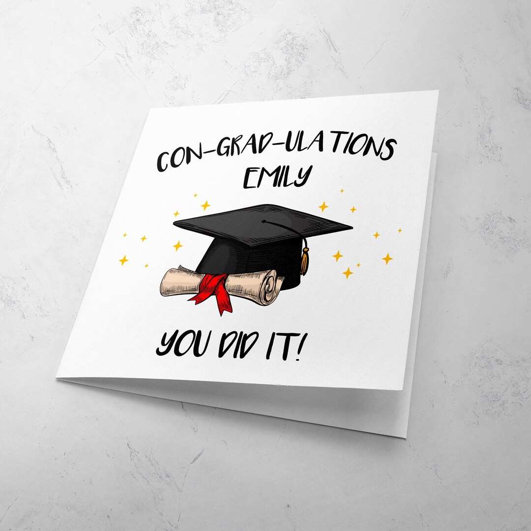 Personalised Graduation Card Graduated Card Celebration Card Graduation ...