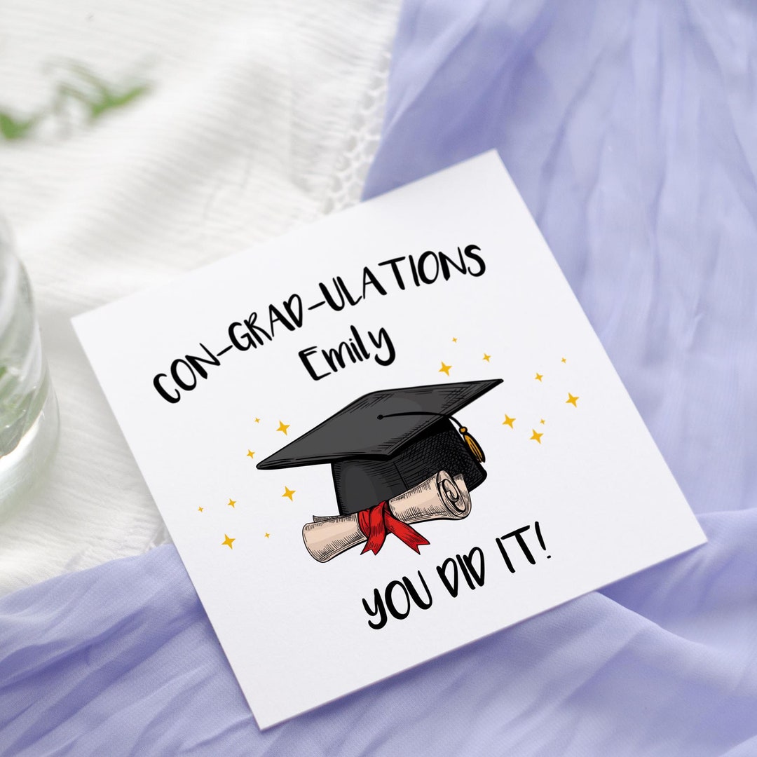 Personalised Graduation Card - Graduated Card - Celebration Card ...