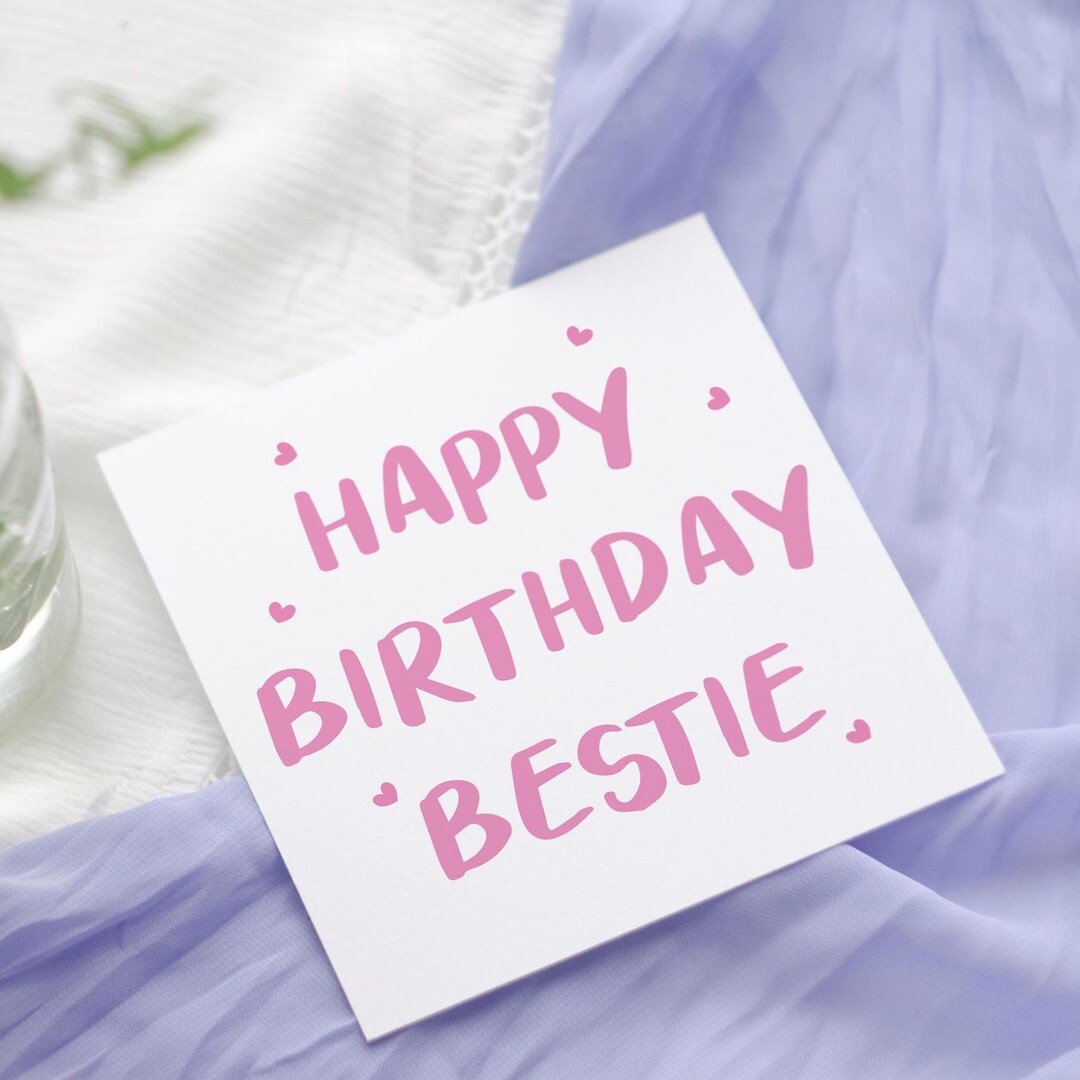 Bestie Birthday Card for Best-friend: Simple Unique Friendship Card - Etsy