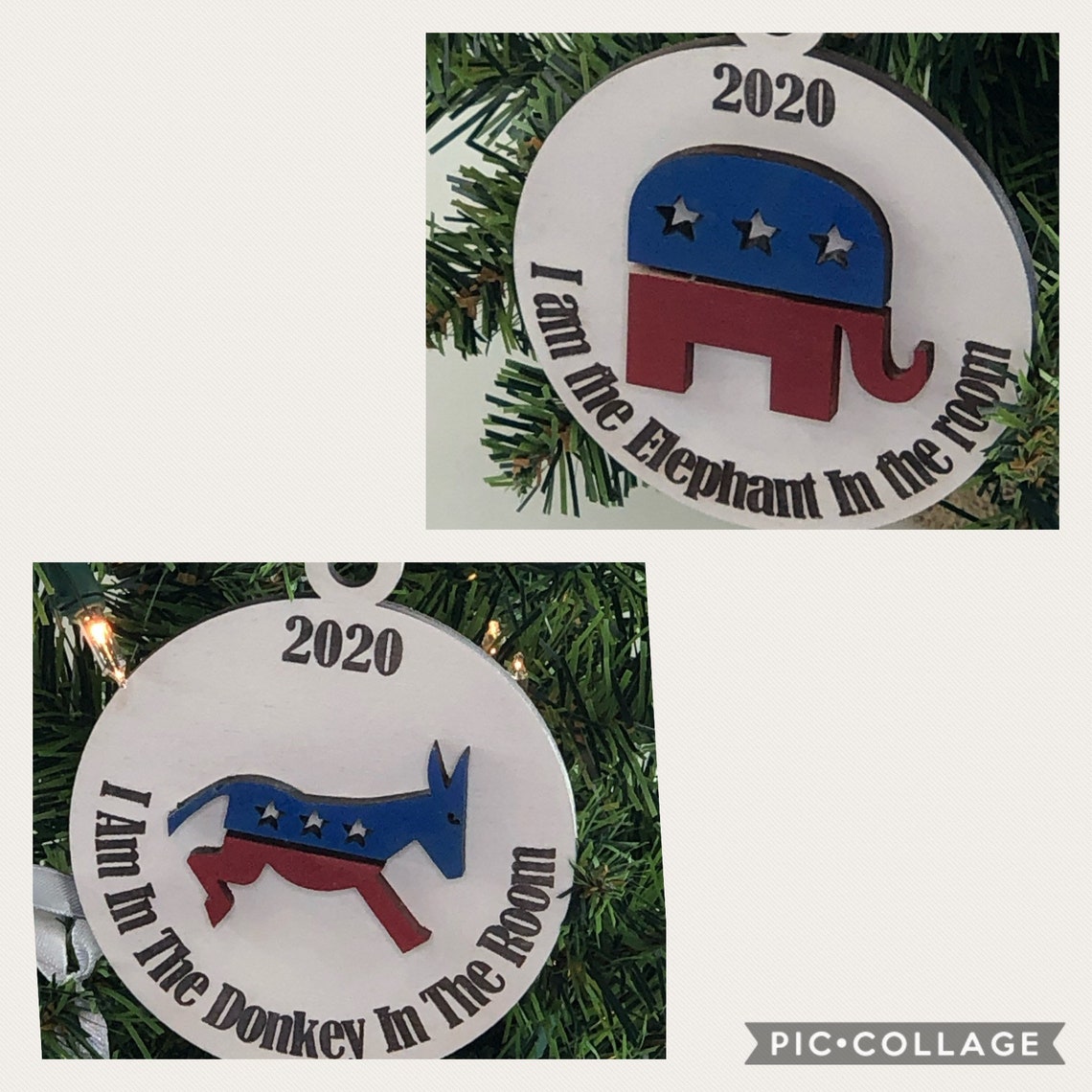 Political Ornament Republican or Democratic Voters Ornament | Etsy
