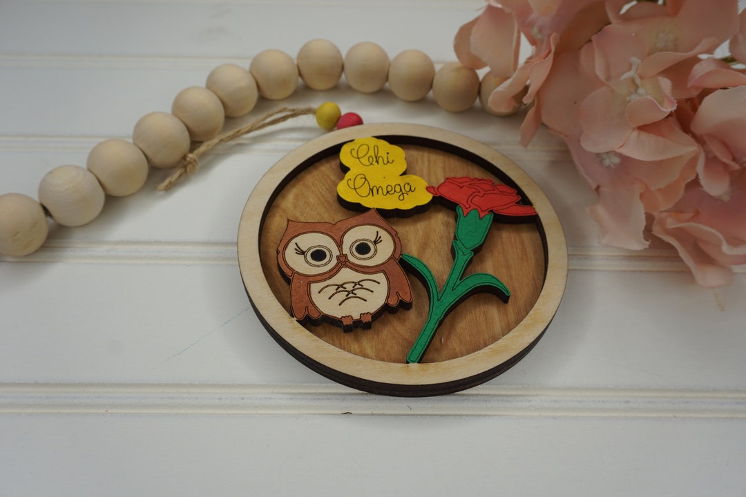 Chi Omega Laser Cut Ornament Mascots & Symbols Chi O - Etsy