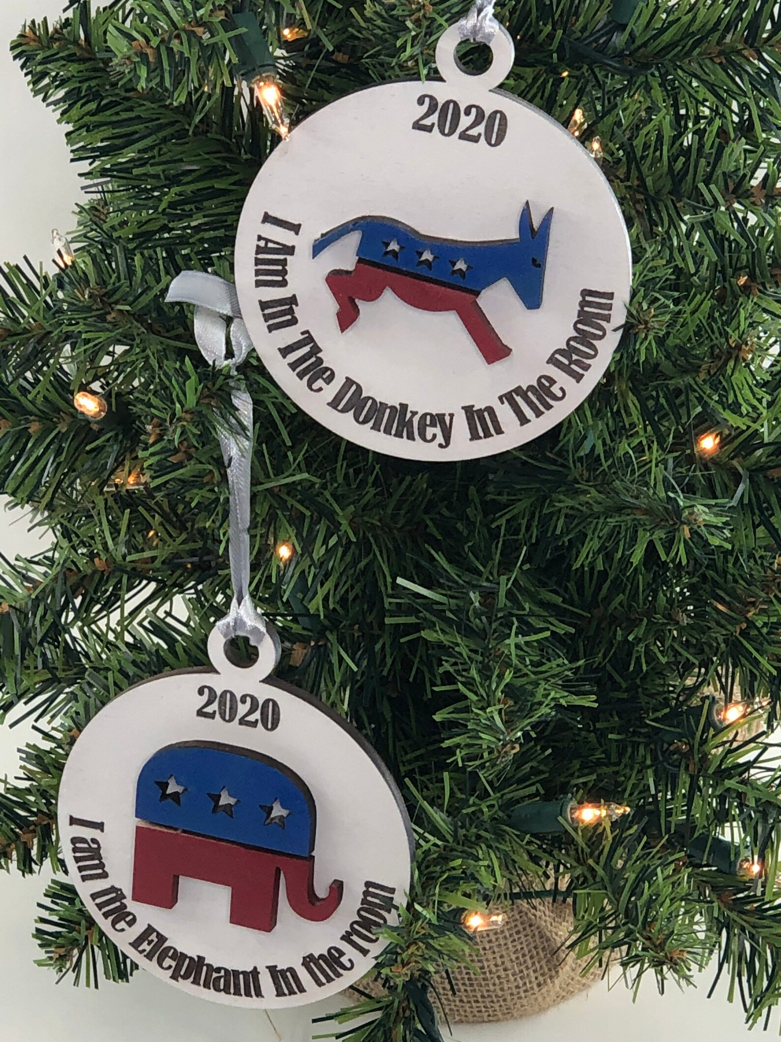 Political Ornament Republican or Democratic Voters Ornament | Etsy