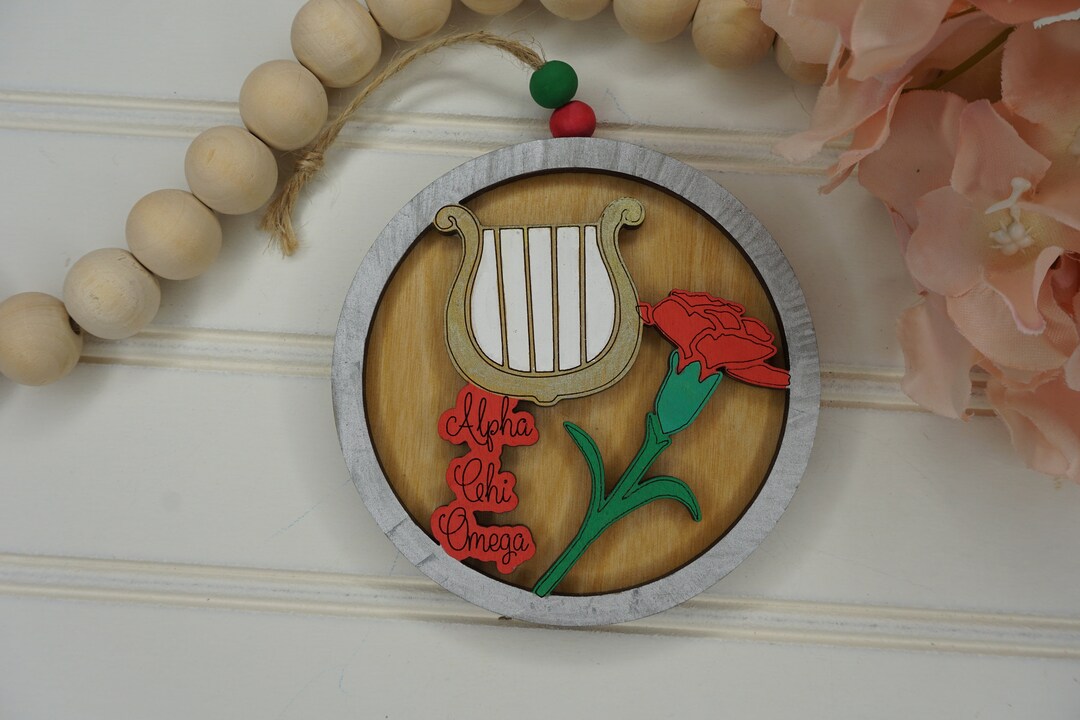 Alpha Chi Omega Laser Cut Ornament Mascots & Symbols - Alpha Chi ...