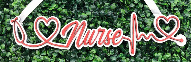 Nurse Stethoscope Laser Cut Wooden Hanging Sign Nurses Day | Etsy