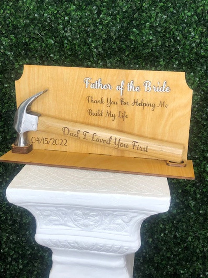 Father of the Bride Wooden Sign & Hammer-father of the Bride Gift ...