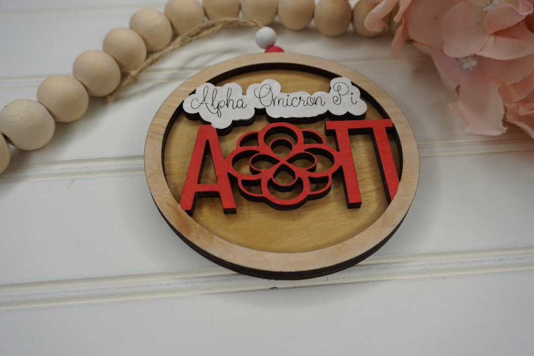 Alpha Omicron Pi Laser Cut Ornament Mascots & Symbols - Aopi Ornament ...
