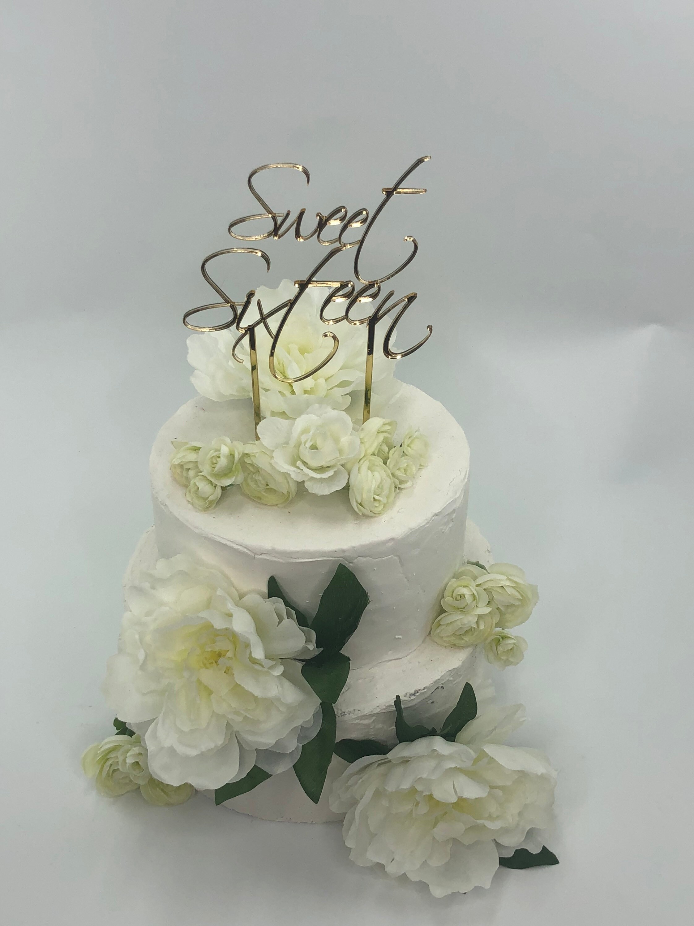 Sweet Sixteen Acrylic Cake Topper Sweet 16 birthday cake | Etsy