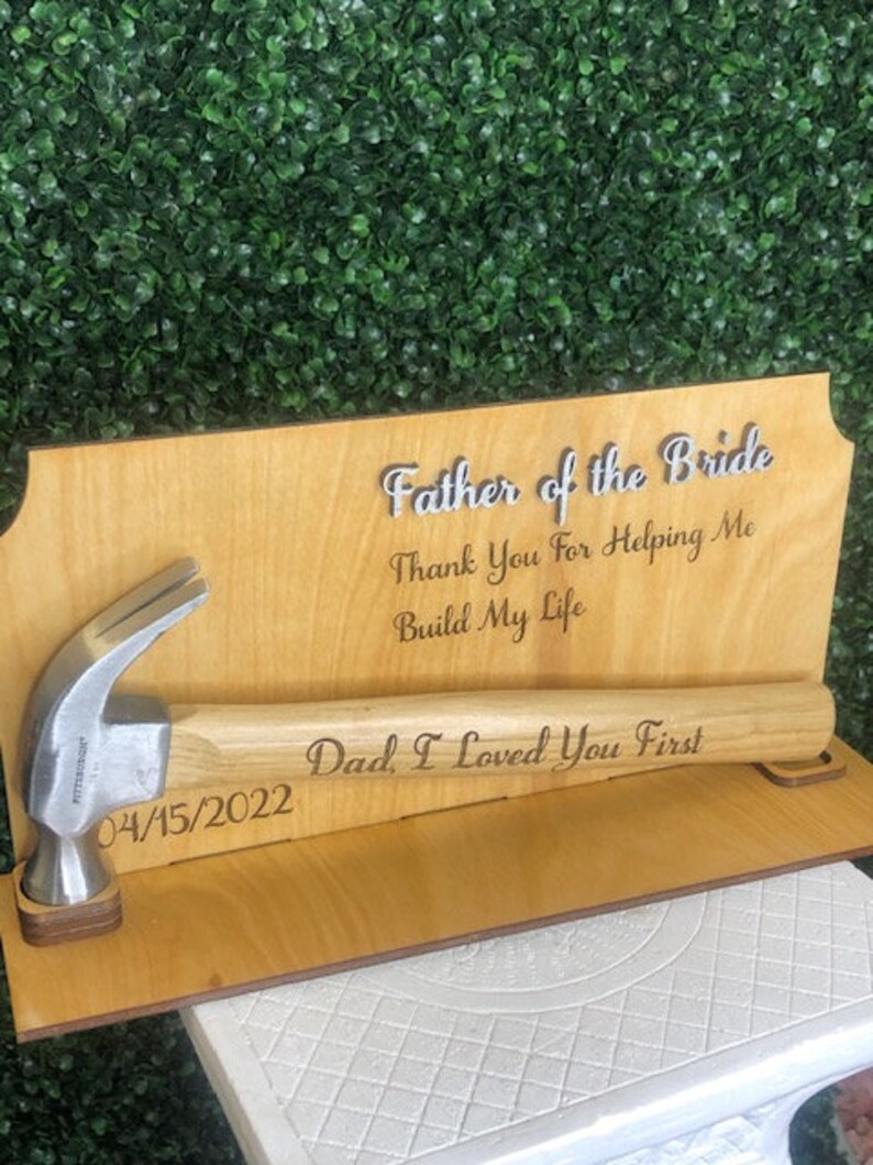 Father of the Bride Wooden Sign & Hammer-father of the Bride Gift ...