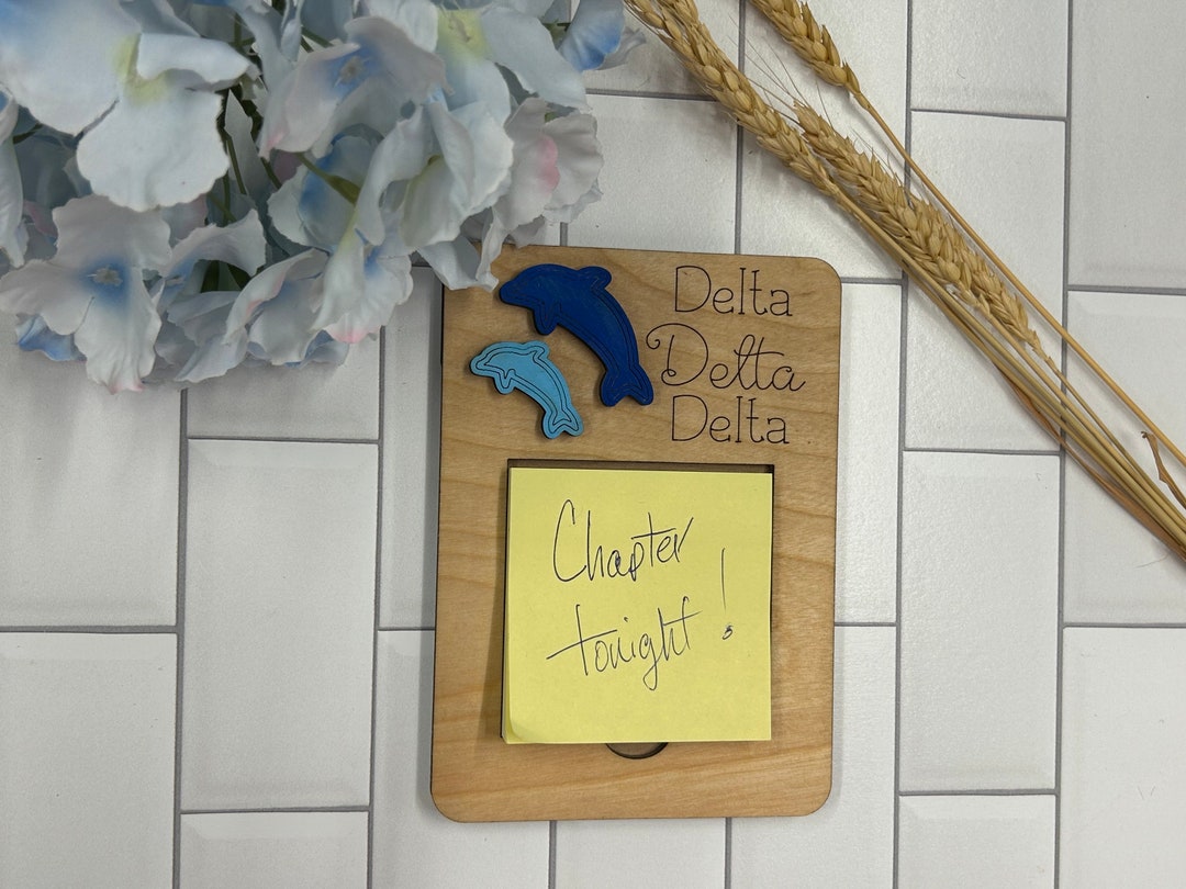 Delta Delta Delta Sorority Note Pad Holder - Tri Delta Note Pad Holder ...