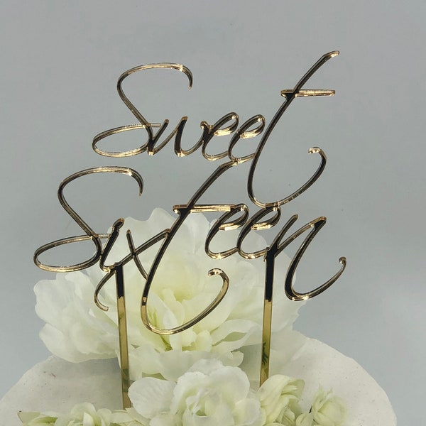 Sweet 16 Cake Topper - Etsy