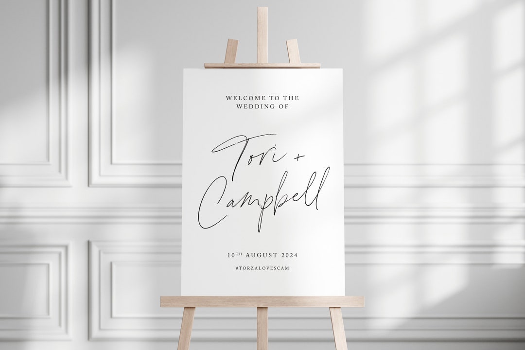 TORI Printable Wedding Welcome Sign, Event, Party Decor, Wedding ...