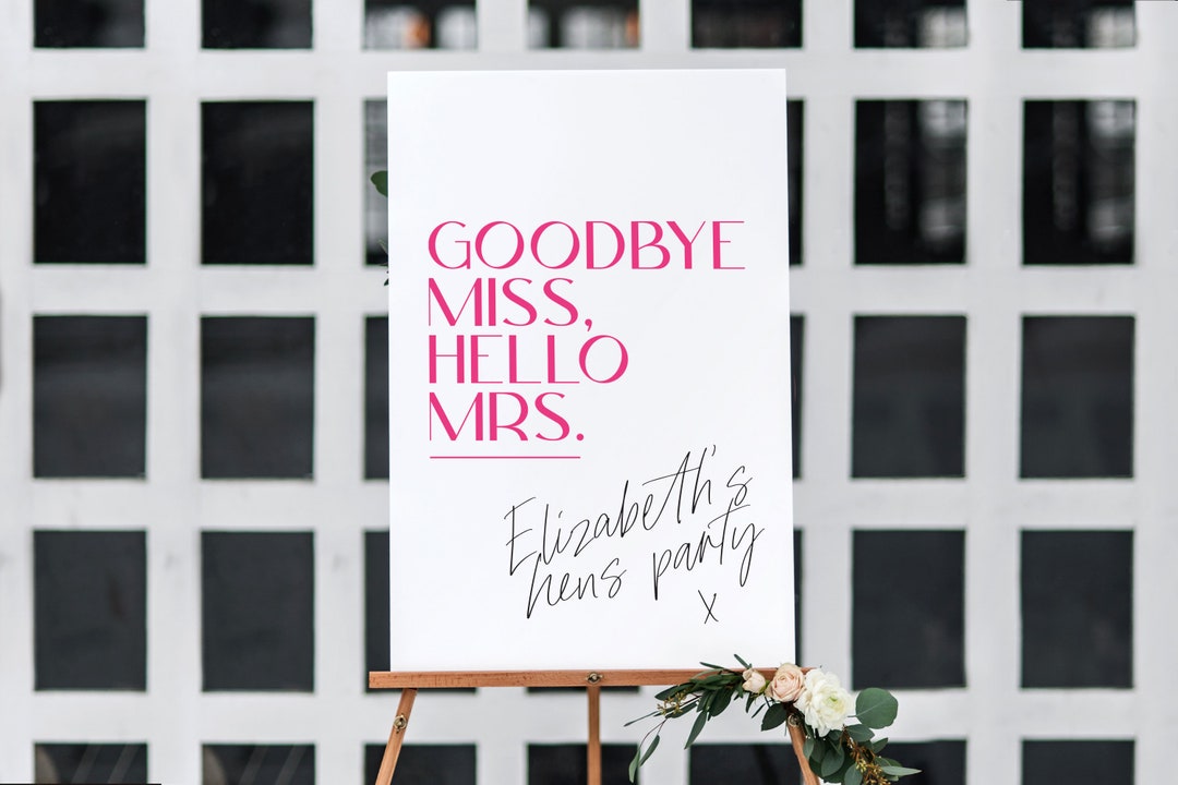 MWAH Printable Hens Party Welcome Sign Bachelorette Party - Etsy