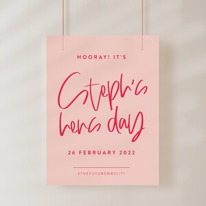 WILLOW Printable Hens Party Welcome Sign, Bachelorette Sign, Bridal ...