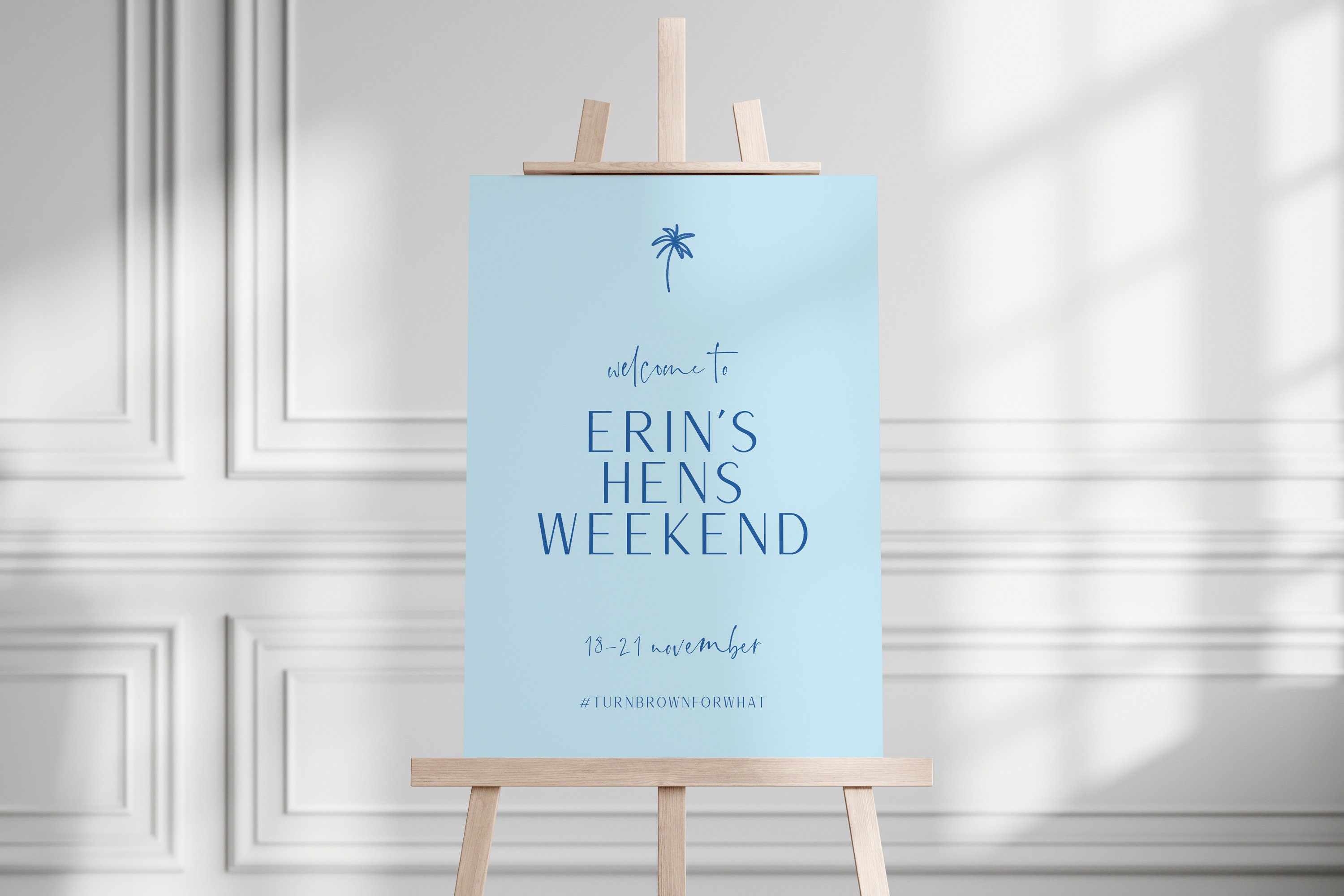 ERYN Printable Hens Party Welcome Sign, Bachelorette Sign, Wedding ...